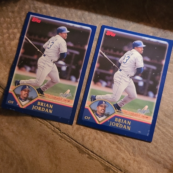 Other | Brian Jordan Baseball Card X2 | Poshmark